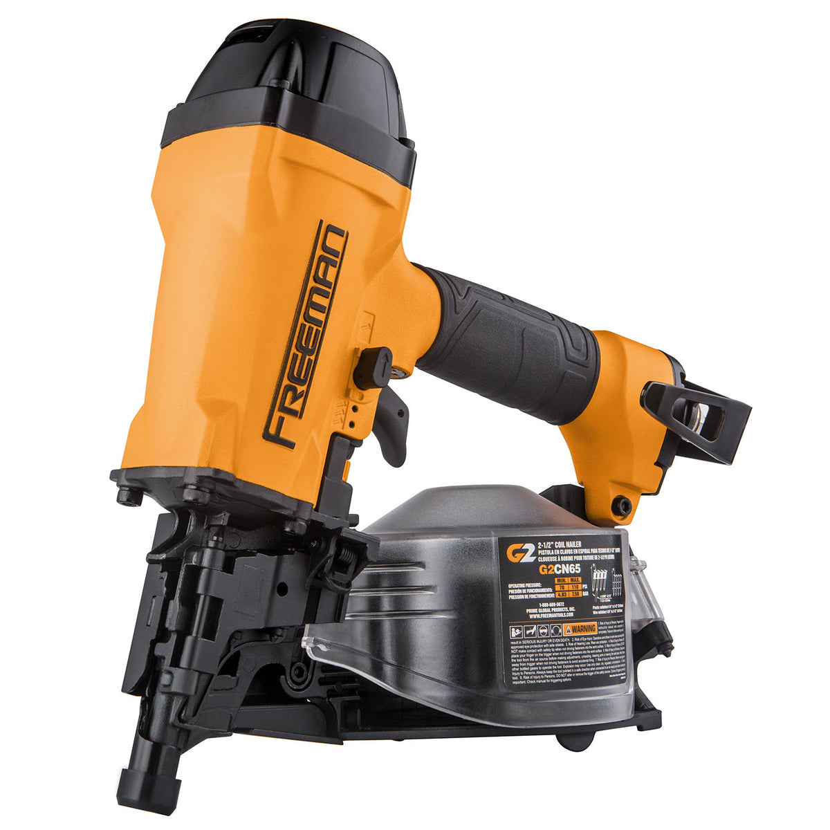 Pneumatic 15 Degree 2-1/2" Coil Siding Nailer, 2nd Generation – Freeman ...