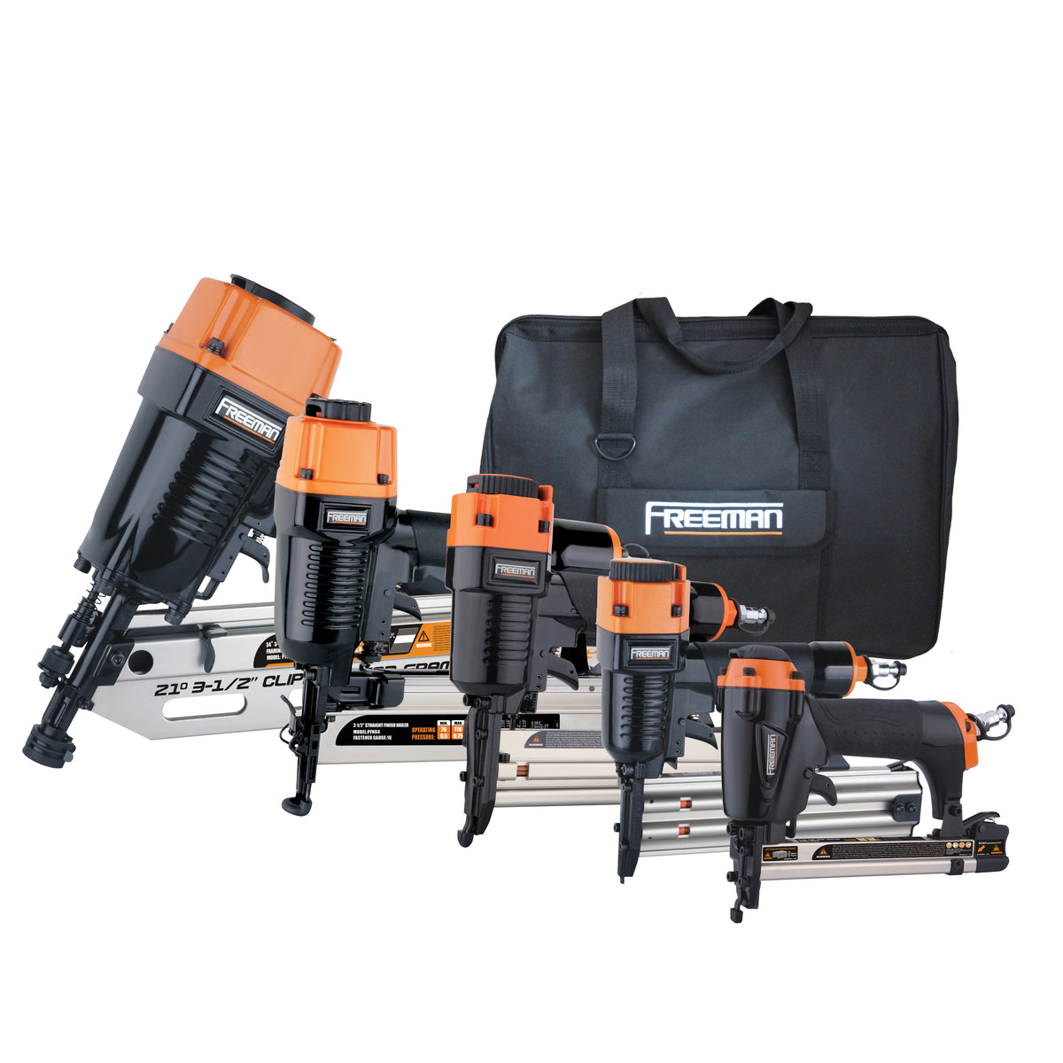 Pneumatic Framing and Finishing Kit (5-Piece) – Freeman Tools