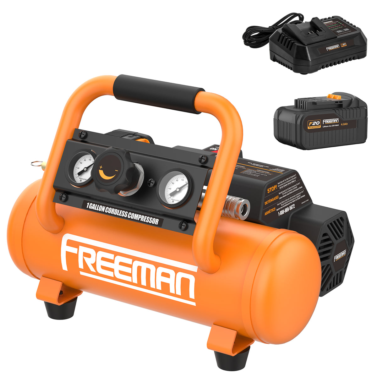 20V Cordless 1 Gallon Air Compressor Kit – Freeman Tools