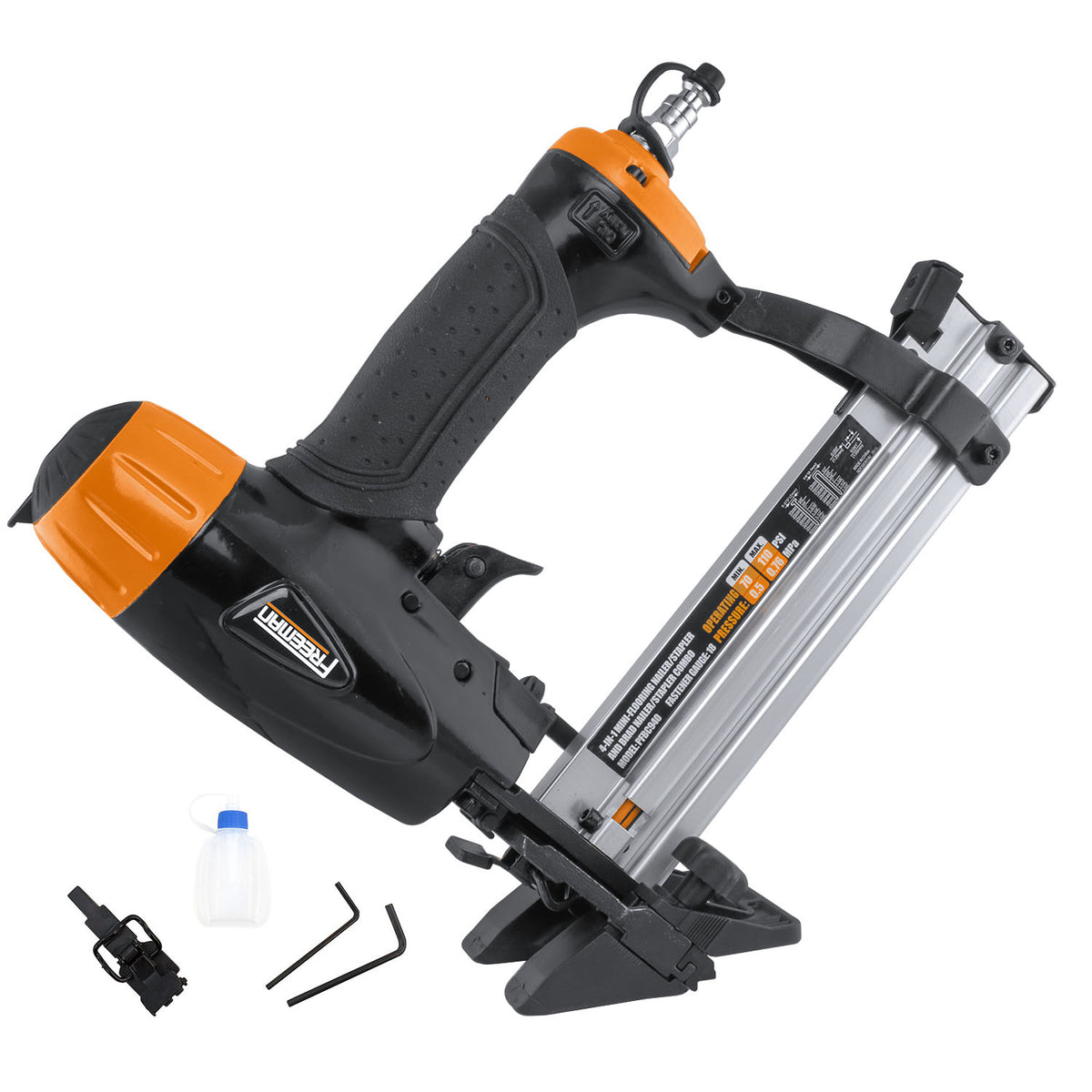 Pneumatic 4-in-1 18-Gauge 1-5/8" Mini Flooring Nailer / Stapler ...