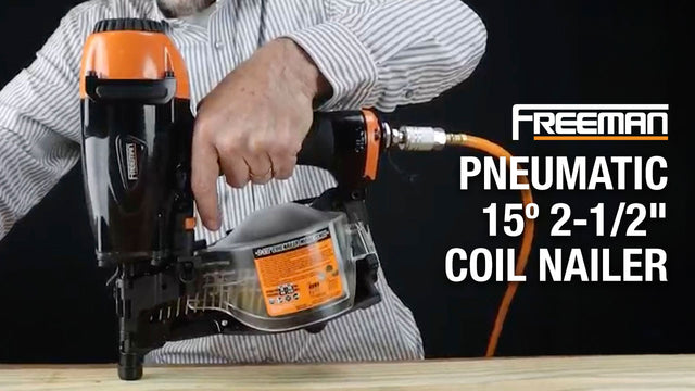 Pneumatic 15 Degree 2-1/2" Coil Siding Nailer – Freeman Tools